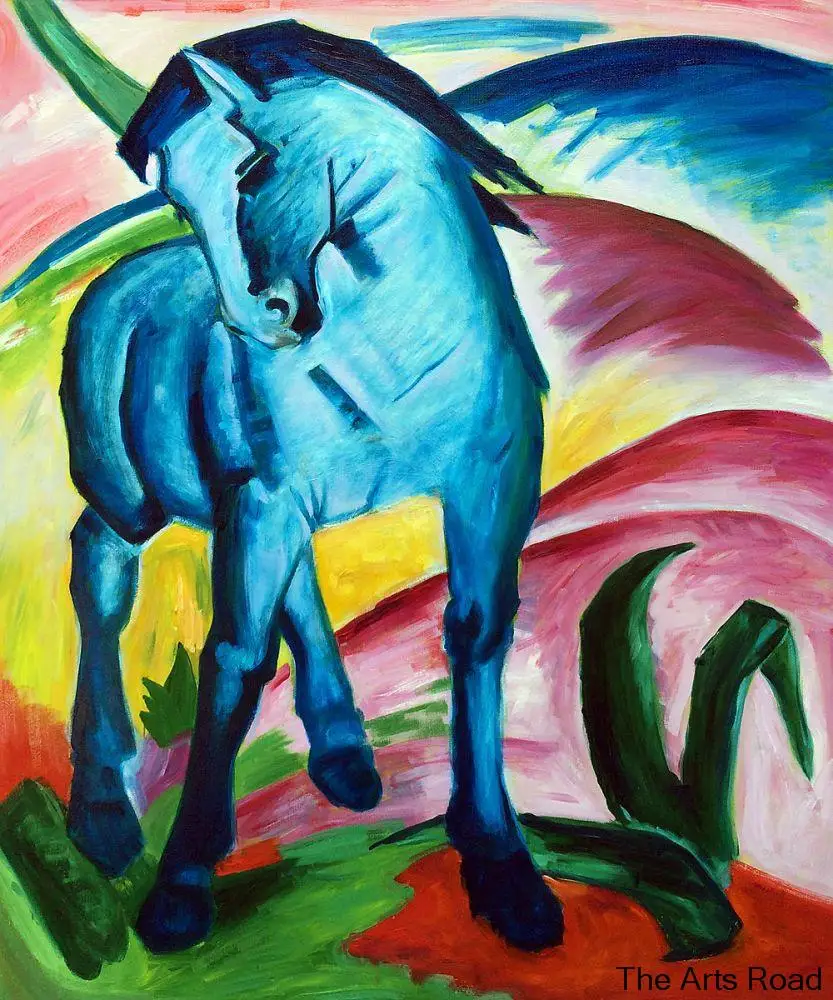 Tier Abstrakte Kunst Blaues Pferd Ich Monaco Franz Marc Ölmalerei Pferd ...
