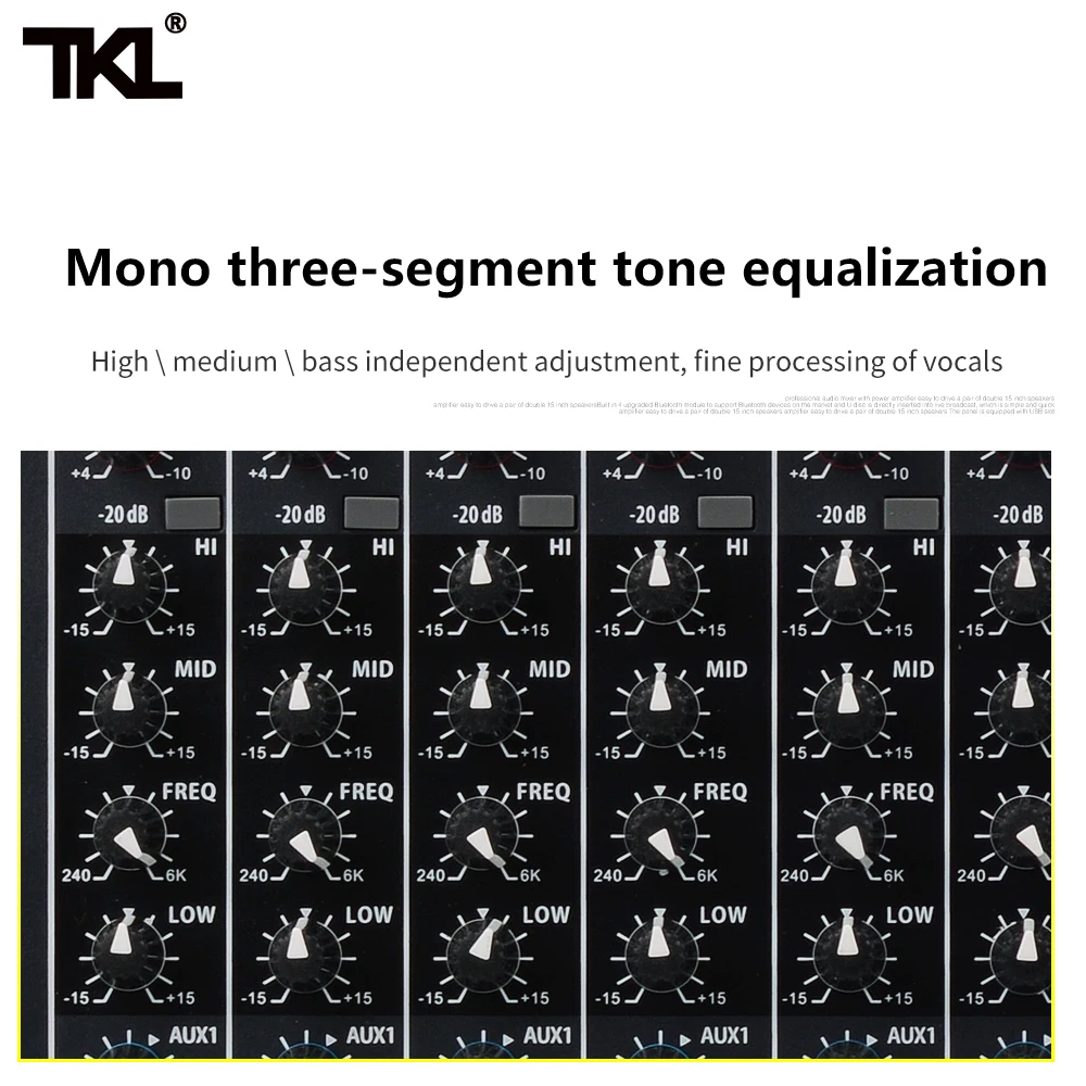 TKL 12-channel mixer DJ Audio Sound Mixing Device Recording 48V Phantom ...