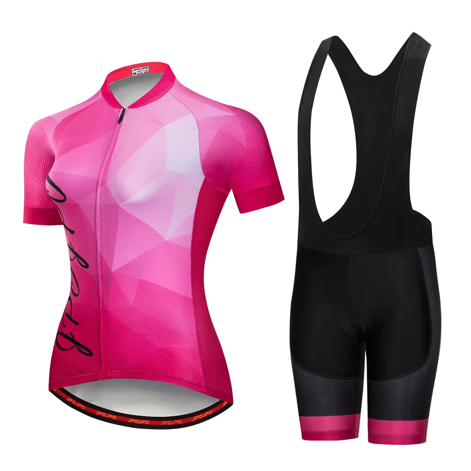 JPOJPO Pink Summer Pro bike team Women Cycling Jersey Set breathable ...