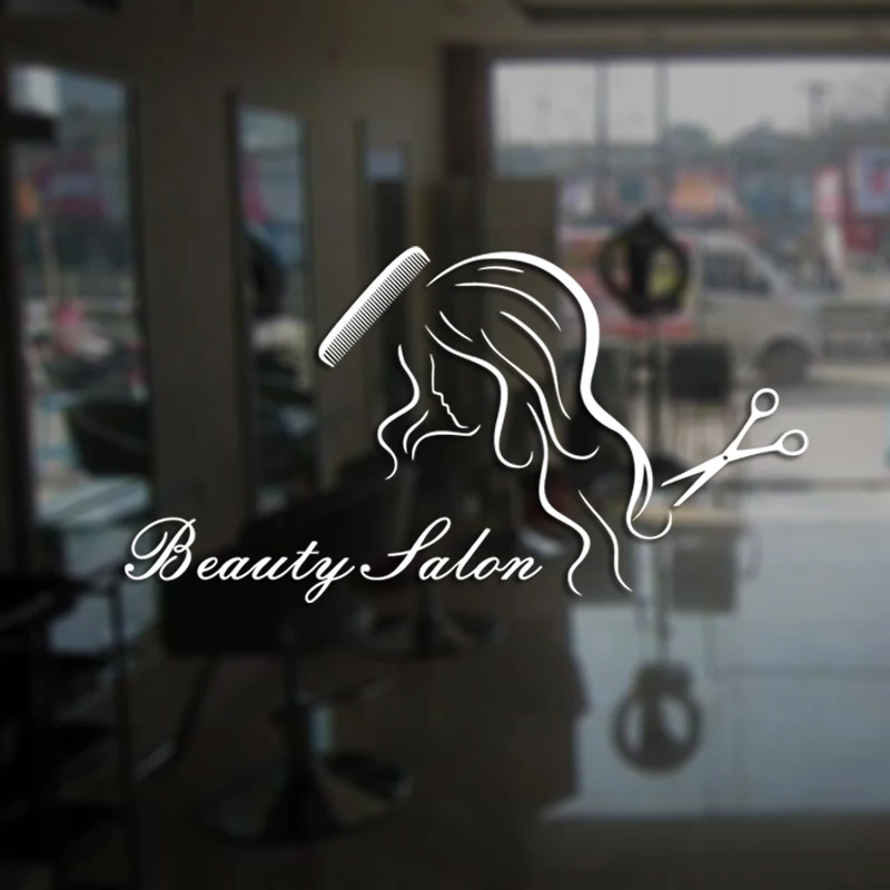 Pegatinas de peluquería, calcomanía de tijeras de belleza, carteles de ...