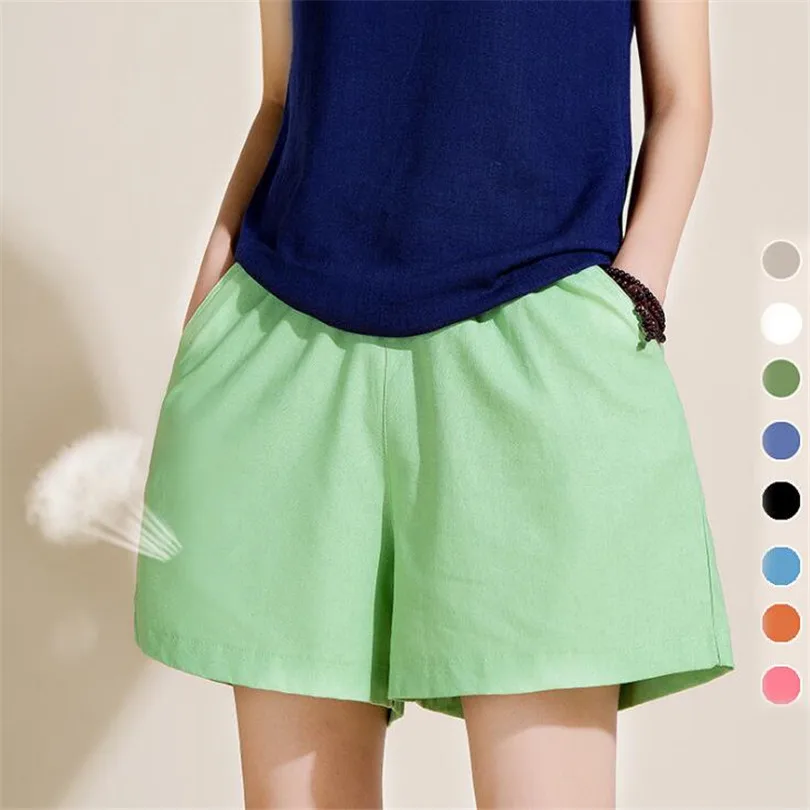 YRRETY New Summer Shorts Women Elastic High Waist Short Fashion Loose ... YRRETY New Summer Shorts Women Elastic High Waist Short Fashion Loose ...