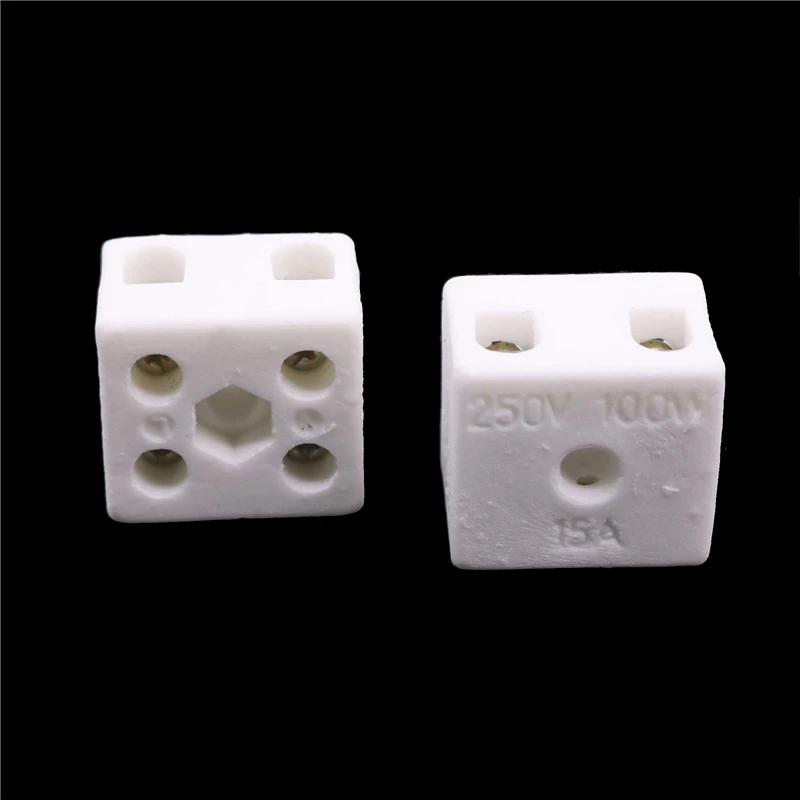 2 Pcs Ceramic Post Terminal Blocks 15a 250v Home Improvement Electrical ...