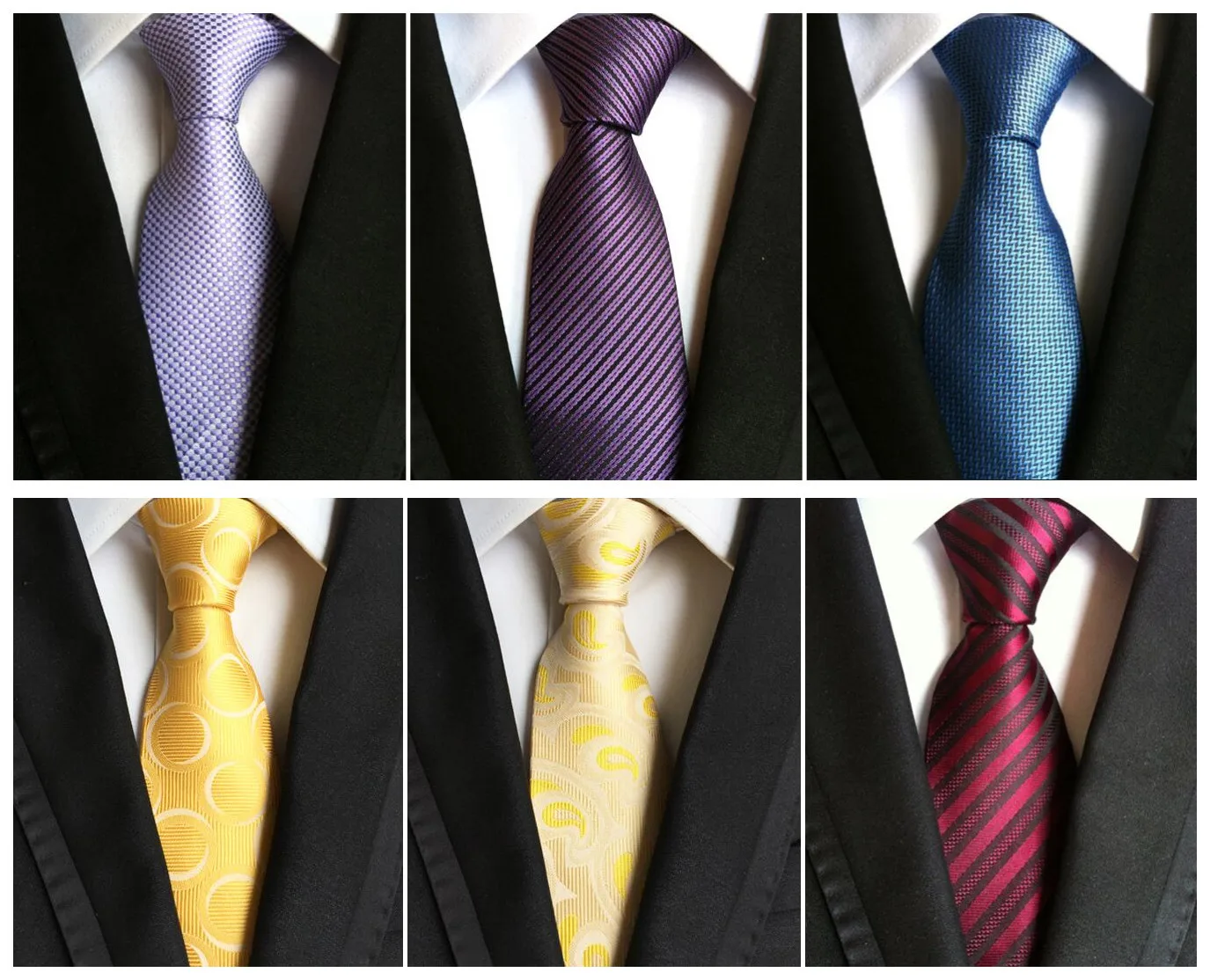 8cm Yellow Fashion Design Men's Business Executive Tie High Quality ...