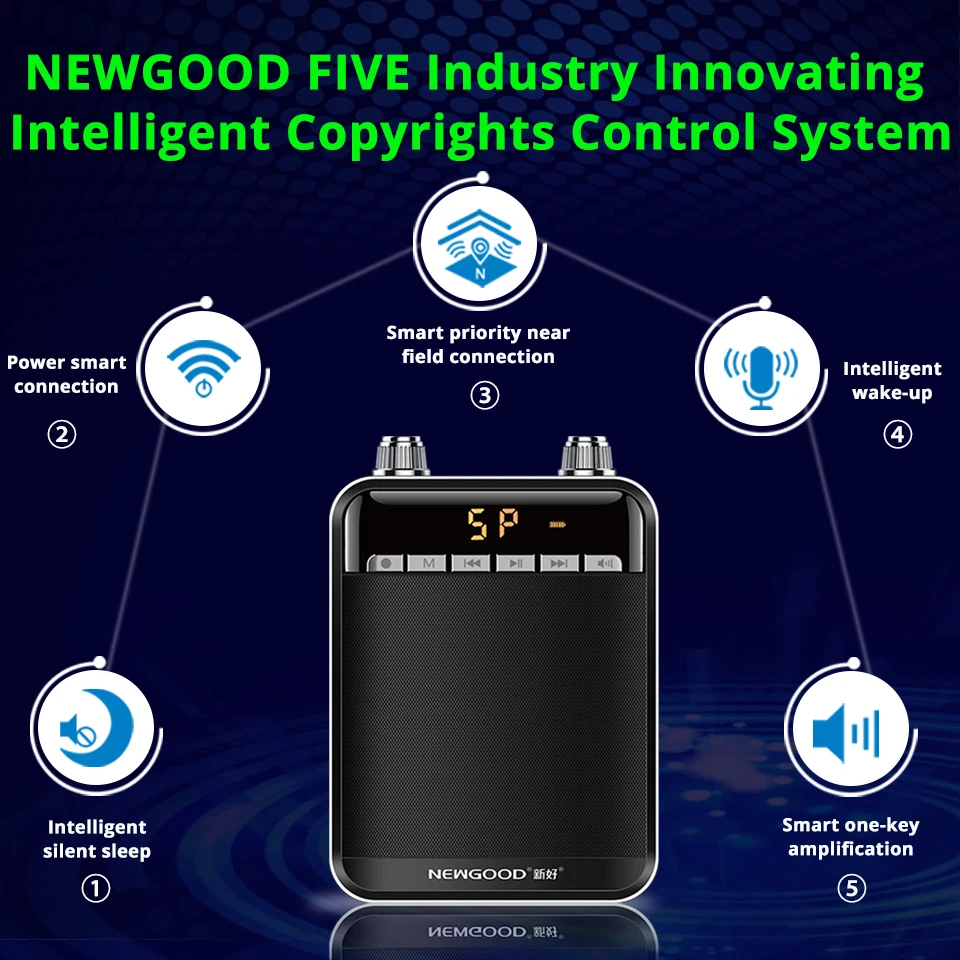 Smart Wireless Portable Voice Amplifier Loud Speaker With UHF Wireless ...