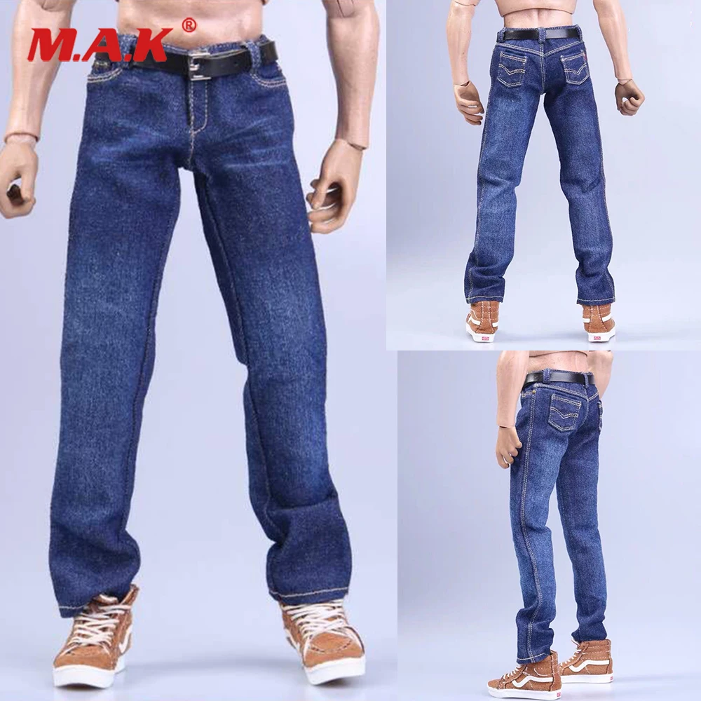 1/6 Scale Man Figure Clothes Accessory Jeans Men's Slim Straight ...