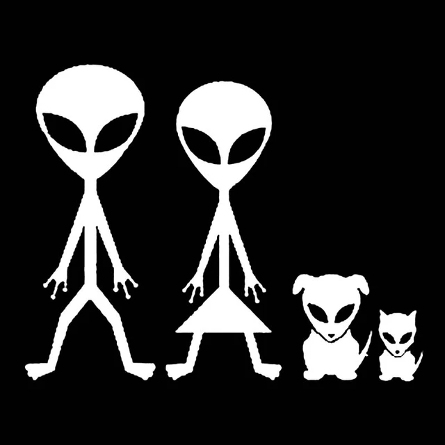 Alien Family Car Decals