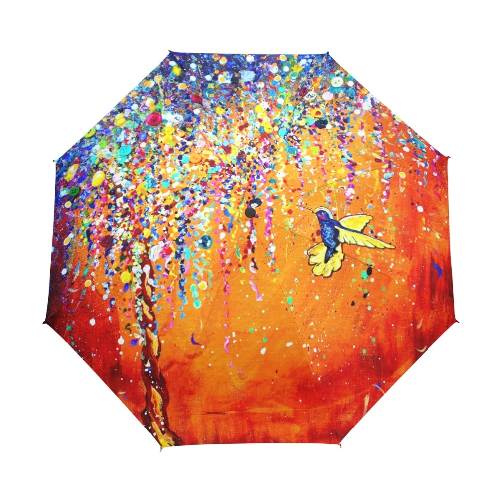 Creative Colorful Hummingbird Umbrella Anti uv Sun Protection Umbrella ...