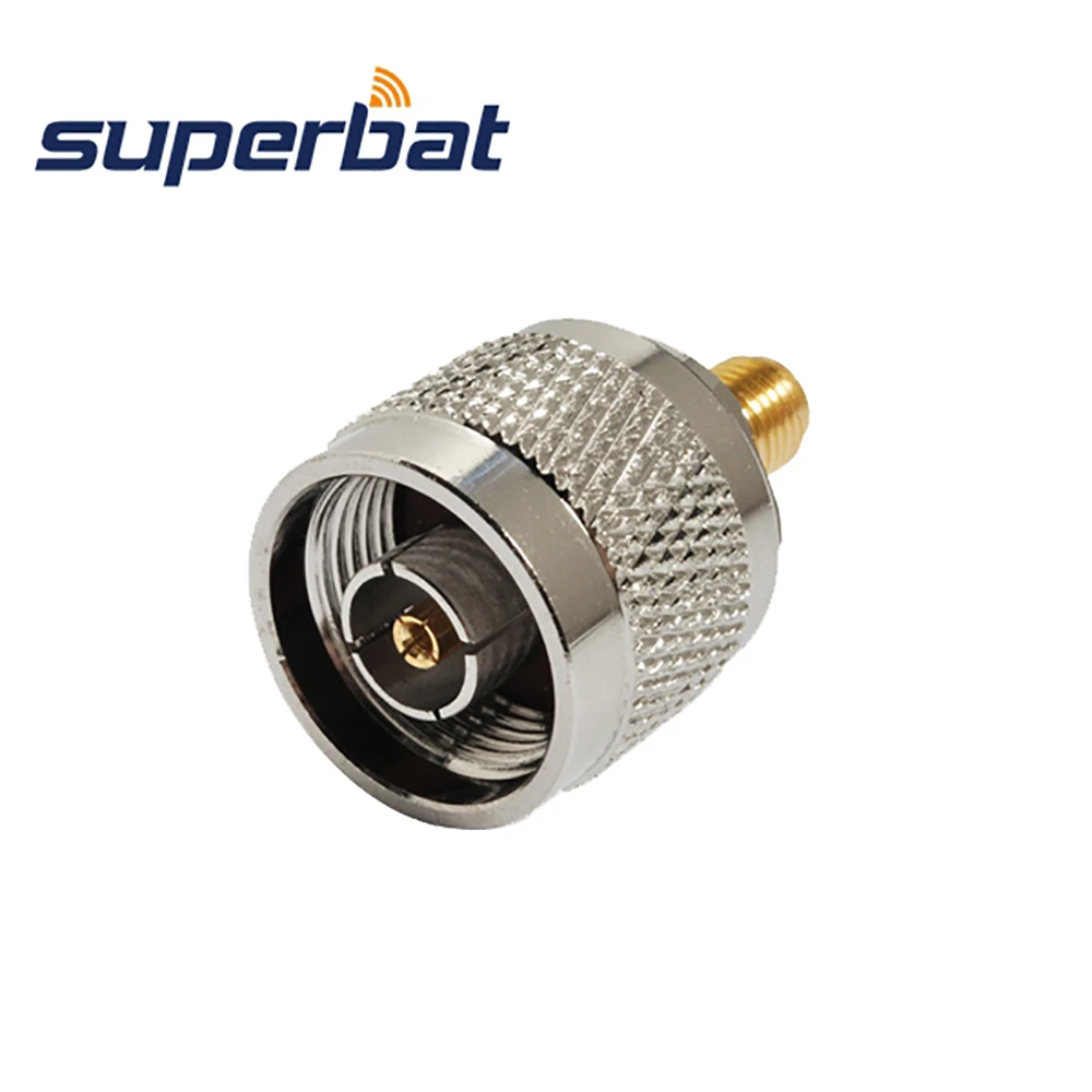 Superbat Adaptador de 5 SMA N, RP SMA hembra a RP N macho, conector Coaxial RF recto|jack jack ...
