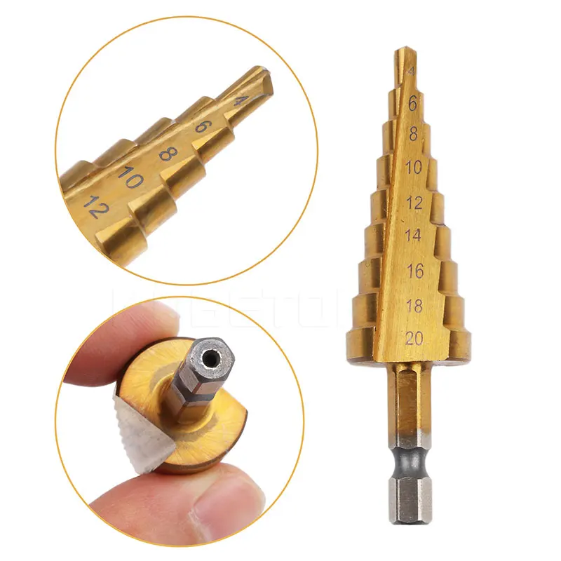Bohrer 4 20mm HSS Stahl Titan Schritt Bohrer Bits Schritt Core ...