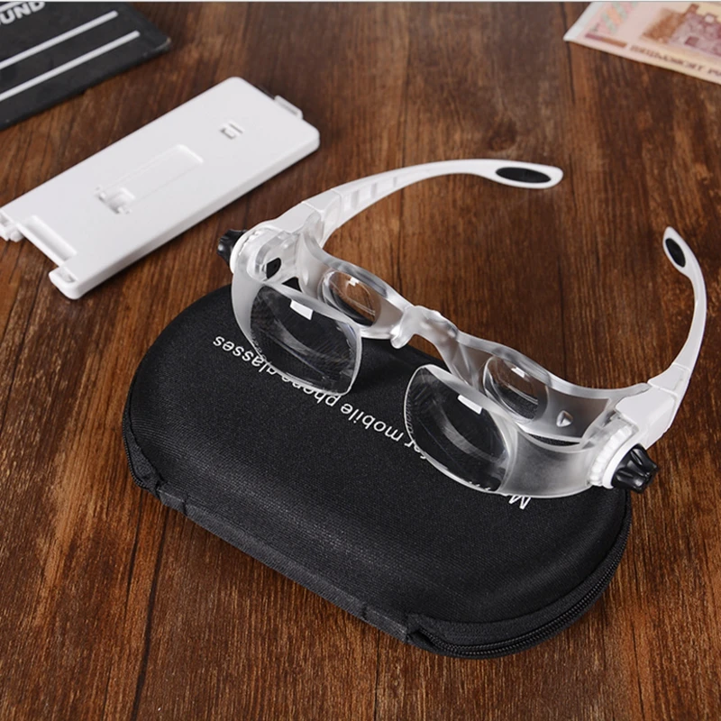 4x Zoom Enlarge Eyeglass TV Magnifier Mobile Phone Glass Magnifier ...