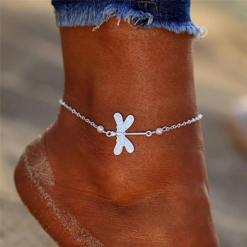 Silver Color Sun Shape Beads Summer Foot Chain Jewelry | Muduh Collection