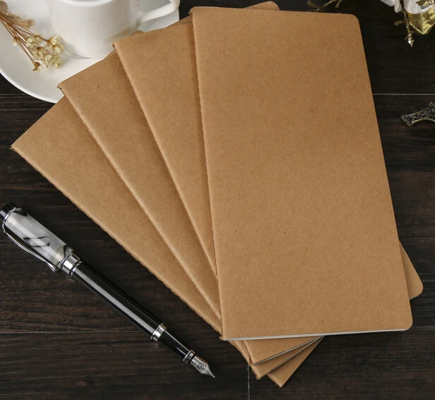 1-piece-plain-kraft-grid-paper-notebook-sketchbook-cahier-artist