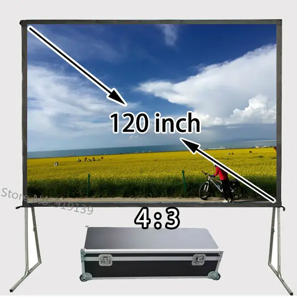 Hd Widescreen 96x72inch Viewing Range Fast Folding Projector Projection ...