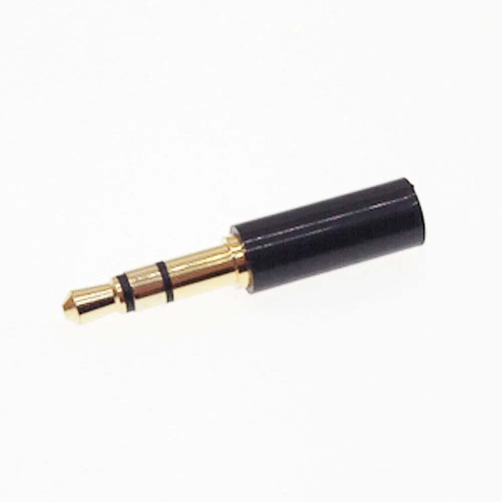 10pcs/lot Gold plated DIY 3.5 audio plug 3.5MM headphone plug black ...