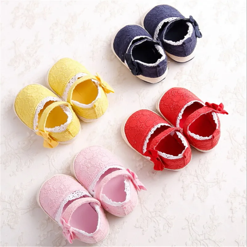 Princess Spring Summer Baby Girls Mary Jane Shoes Soft Bottom Lace ...