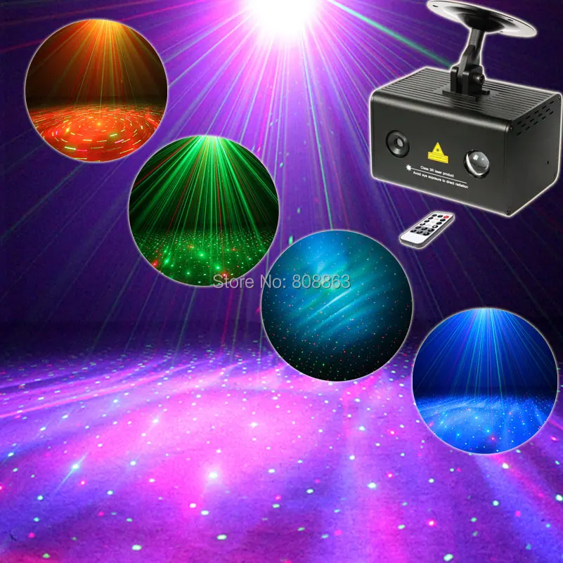 R&G Laser Pattern Projector Remote RGB LED Dream Water Galaxy Full ...