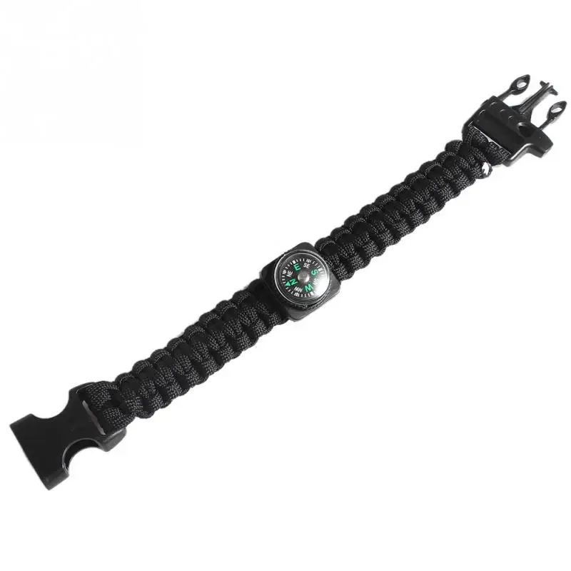 Mini Portable 2 Colors Paracord Survival Bracelet Rope Compass For ...