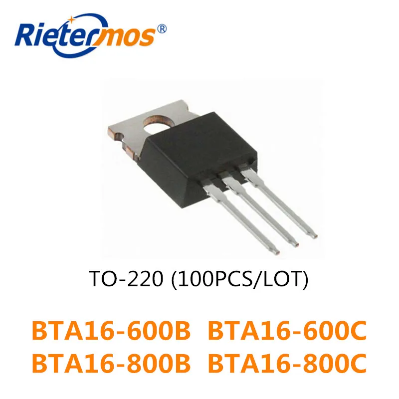 100 Uds BTA16-600C BTA16-600B BTA16-800B BTA16-800C BTA16-600 BTA16-800 BTA16-220 TO220 hecho en ...