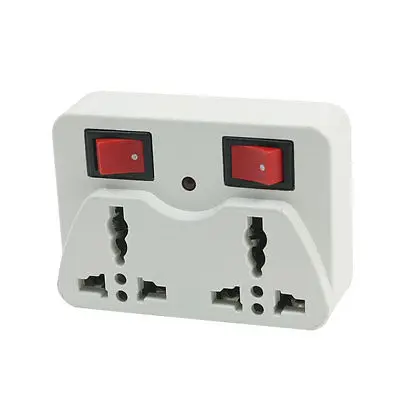 Ac 250v 10a Au Plug To Eu Uk Us Female 2 Outlet Wall Power Adapter ...