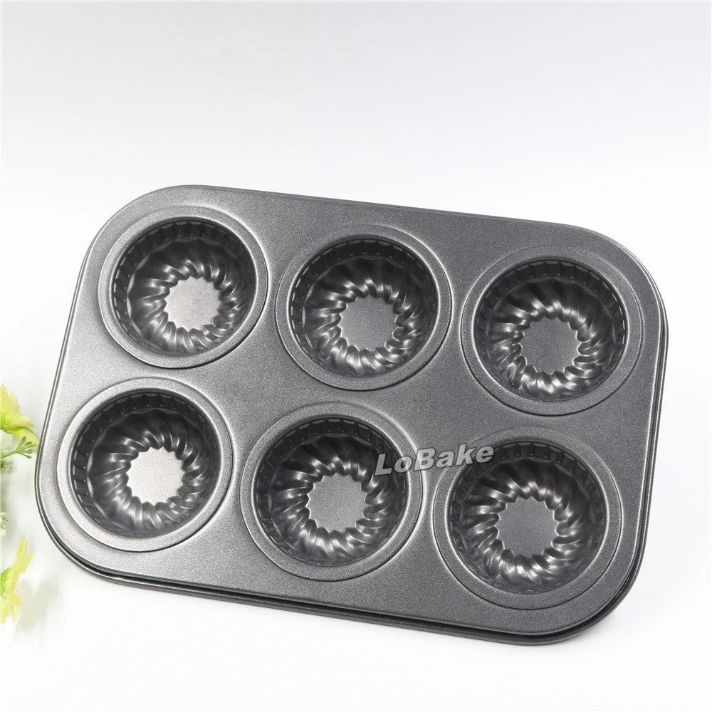 Molde antiadherente redondo con patrón de tornillo para magdalenas ...