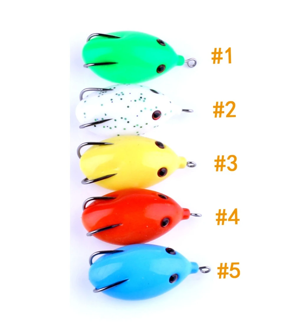 10pcs New Colorful Mouse Soft Frog Lure Isca Artificial Carp Fishing ...
