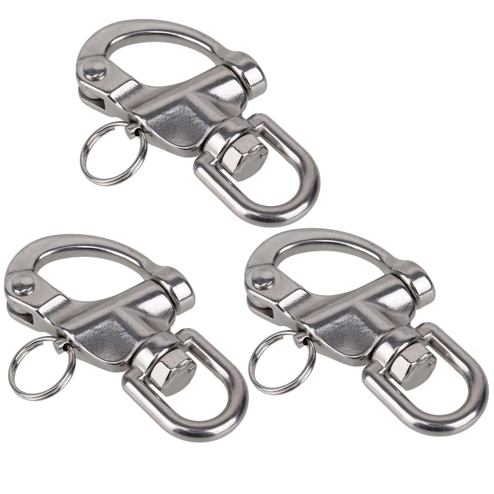 304 Stainless Steel Snap Shackle with Small Swivel Bail Marine Boat ...