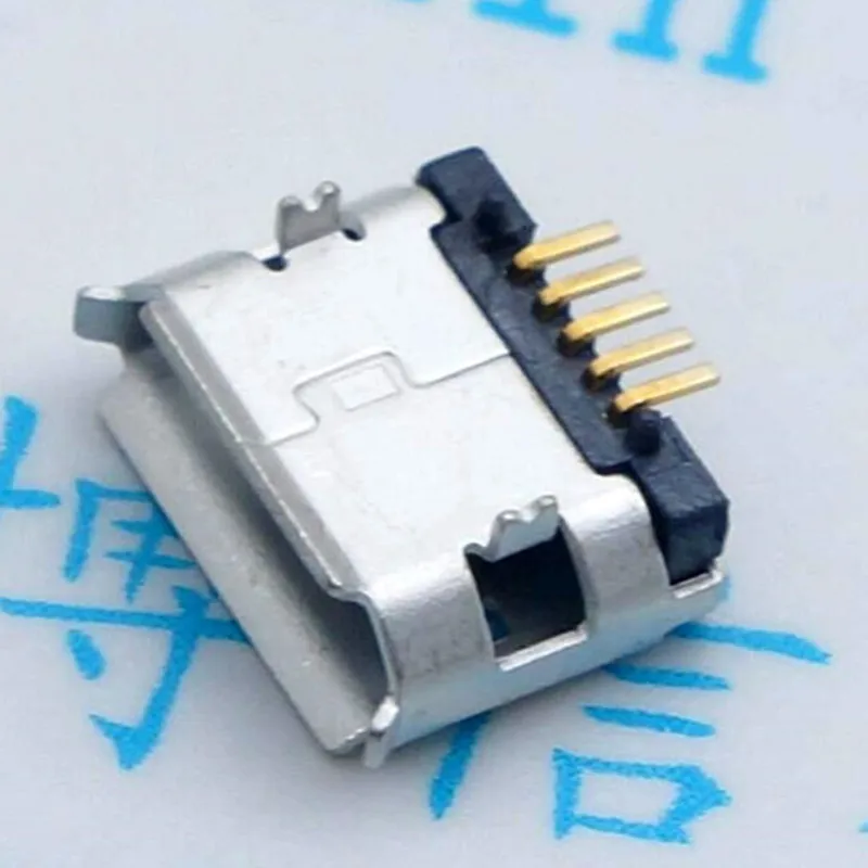 10pcs/lot Micro USB 5pin DIP2 Long needle Female Connector For Mobile ...