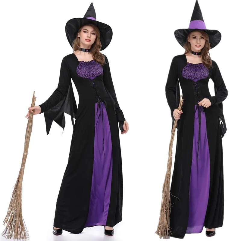 Witch Costume Halloween Party Cosplay Costume Medieval Renaissance ...