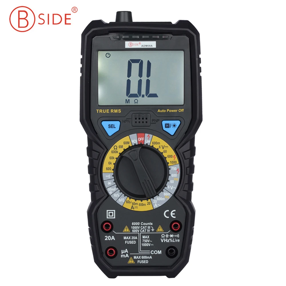 BSIDE-ADM08A-Auto-Range-Digital-Multimeter-6000-Counts-True-RMS-LCD ...