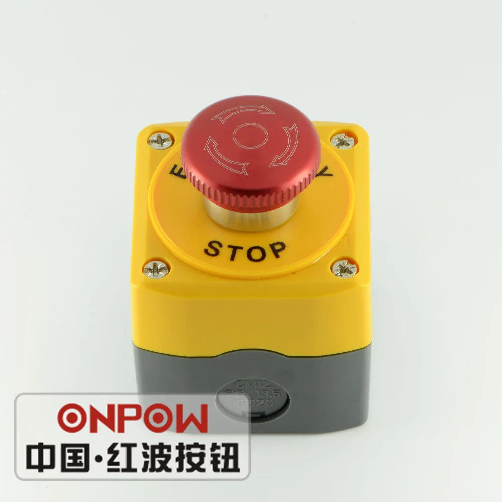 Onpow 500v 10a Aluminium Head Emergency Stop Push Button Switch No+nc ...