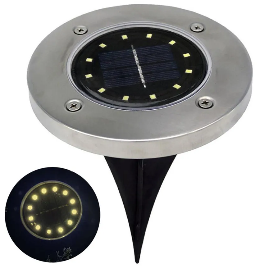 4Pcs 12LED Solar Light Solar Powered Ground Light LED Outdoor Solar ...