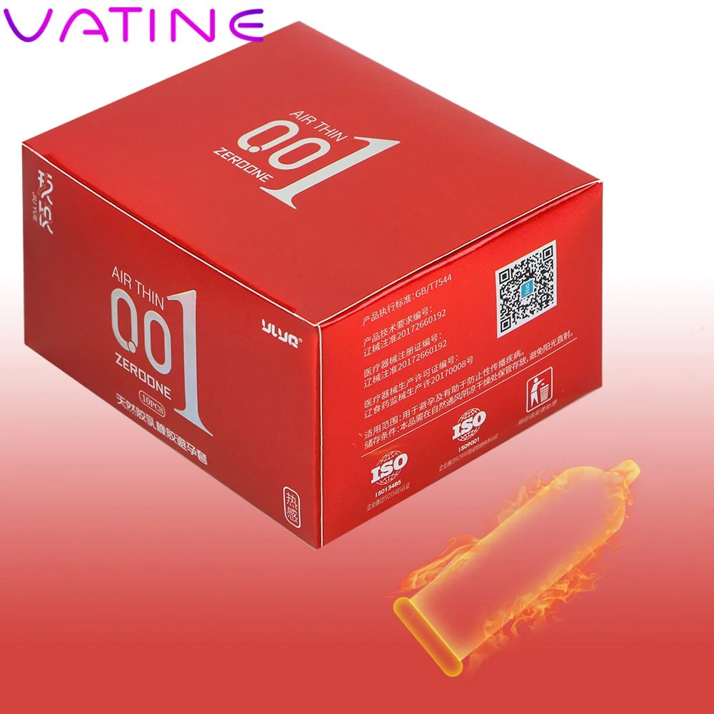 VATINE caja de condones de ácido hialurónico para hombres ...