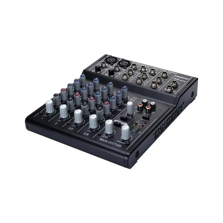 Pro Xr-208 Small Mixer With Amplifier 8 Channel Sound Console Mixing ...