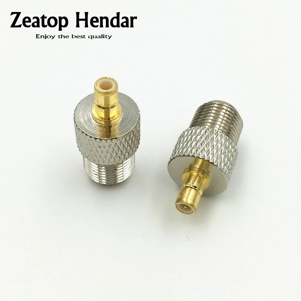 50Pcs Brass SMB Male to F Female Jack RF Connector Straight Wire SMB J ...