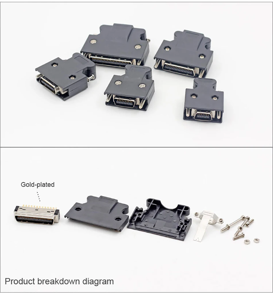 SCSI CN1 Сервопривод Штекер MDR 14 20 26 36 50pin 500V разъем 3M 10150 ...