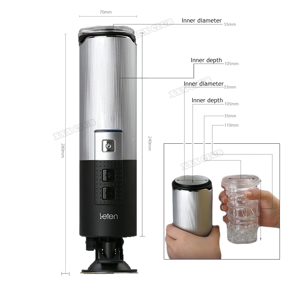 Leten Retractable Male Masturbator Male Automatic Sex Machine Thrusting