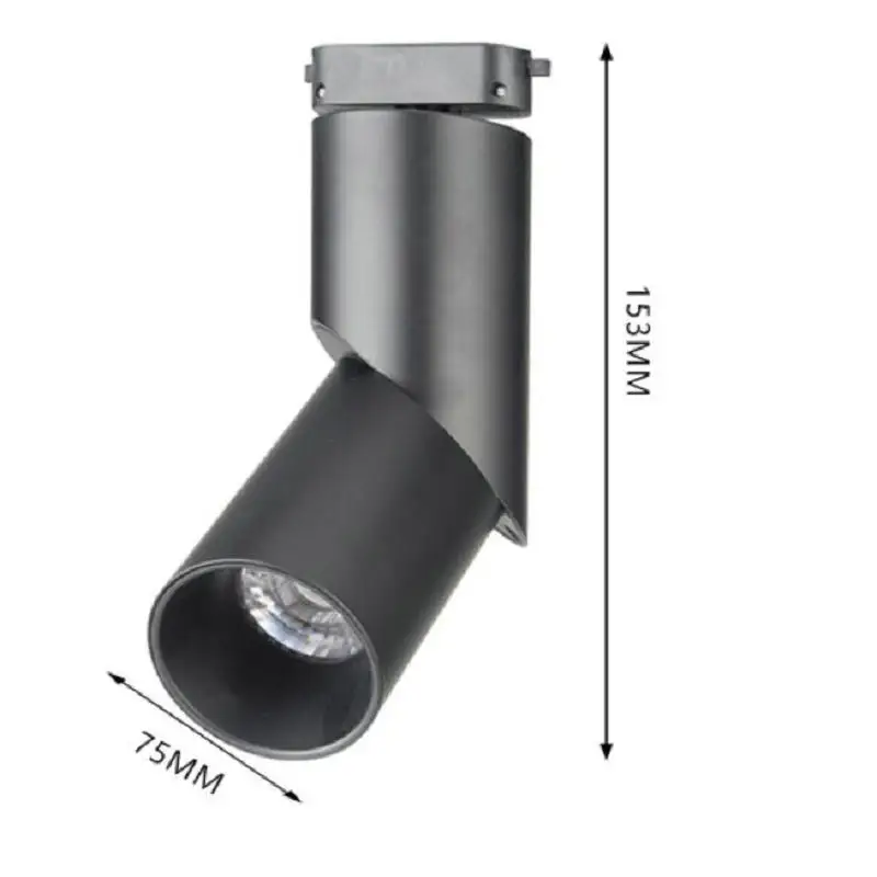 LED Track Light 15W 20W dimmable COB Rail Spotlights Lamp Leds Tracking ...