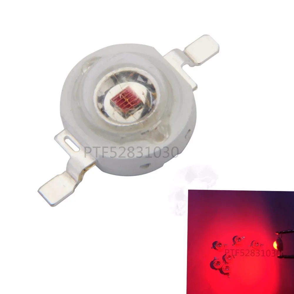 20pcs High Power Led Chip 3w Grow Led 660nm Deep Red + 3 Watt 630nm Red ...