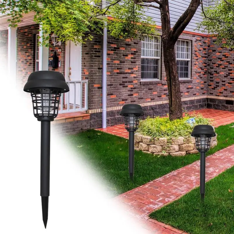 2PCS Mosquito Killer Solar LED Lamp Waterproof Garden Insect Fly Trap ...