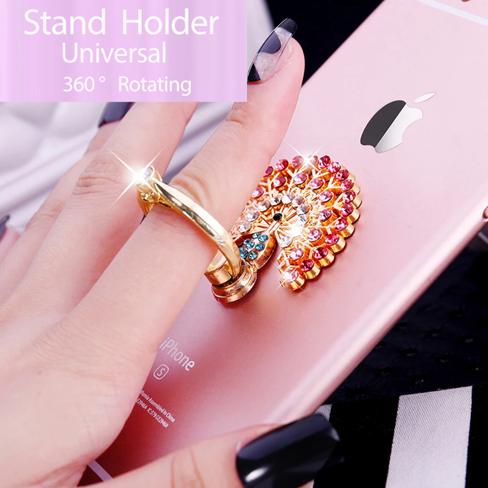 Universal 360 Rotating cute Cartoon Rhinestone Cellphone Accessories ...