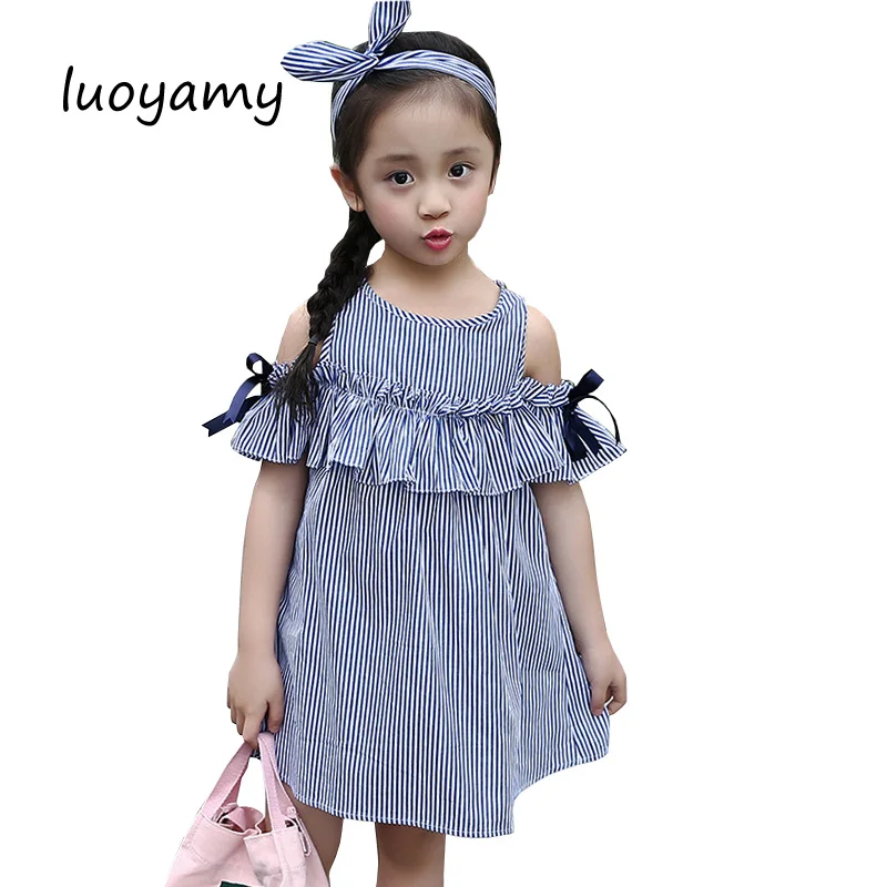 luoyamy 2017 Summer Style Girls Strapless Striped Clothing Children ...
