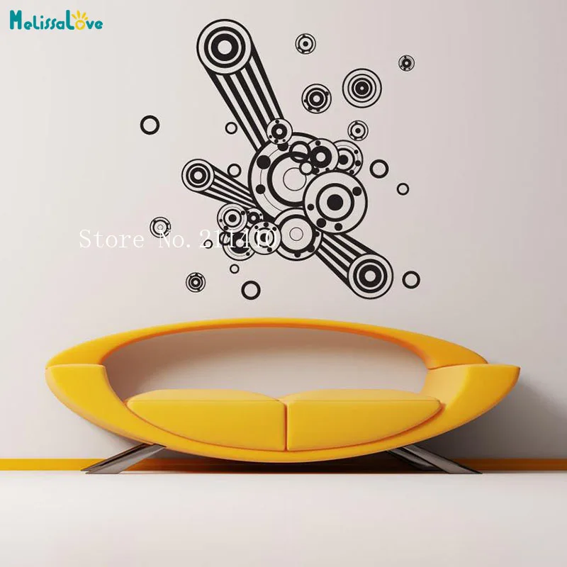 Various Circular Patterns Wall Decals Circles Wallpaper Sticker Home ...