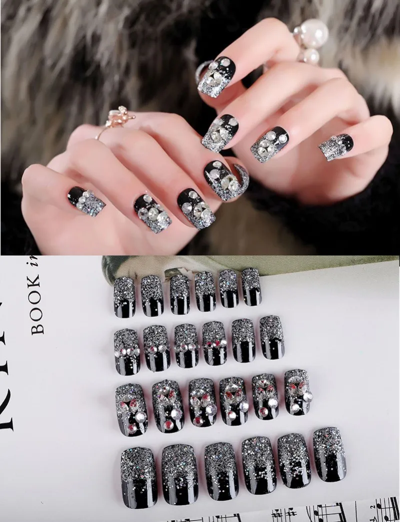 Elaborate False Nail Art Tips (Set Of 24) - Queerks™