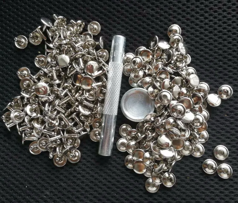 100sets 7mm 8mm 9mm 10mm Fashion Brass Garment Rivets Studs Fit Bag Diy ...