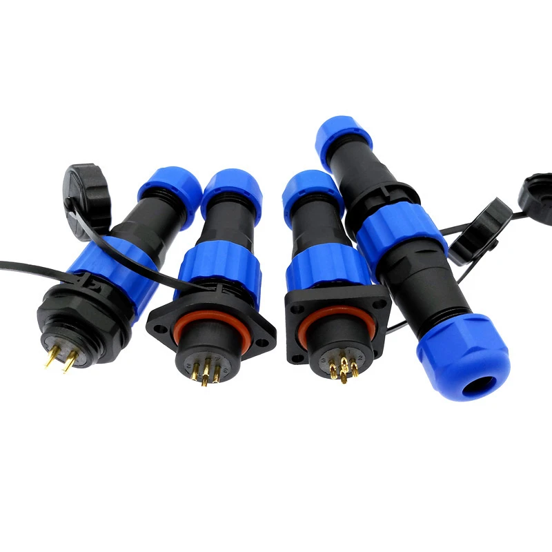 Waterproof Connector Sp16 Ip68 Cable Connector Plug & Socket Male And ...