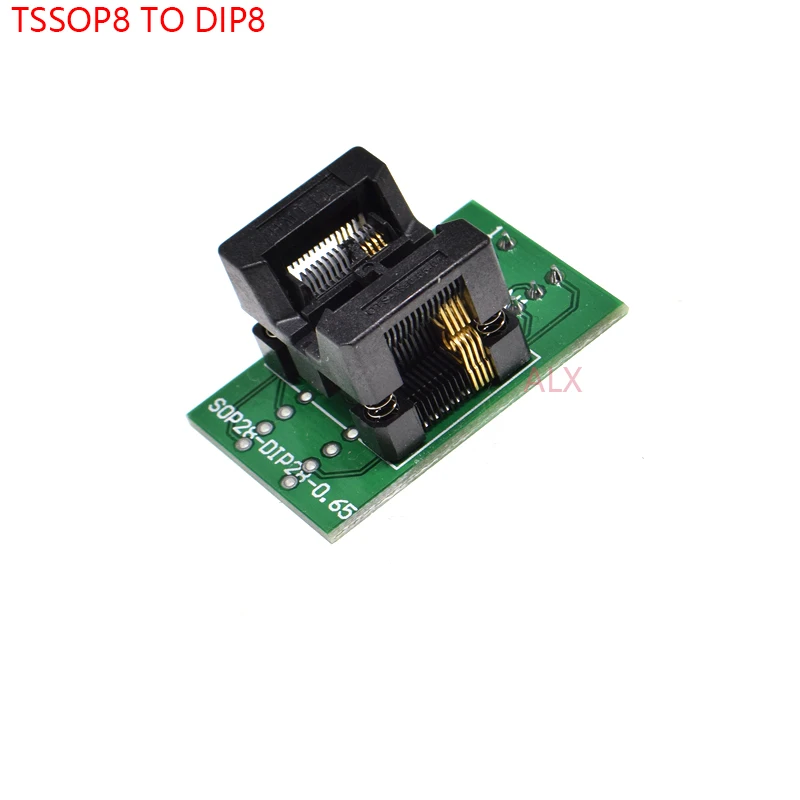 1PCS SSOP8 TSSOP8 TO DIP8 프로그래머 어댑터 소켓 TSSOP TO DIP 컨버터 0.65MM 피치 용 테스트 ...
