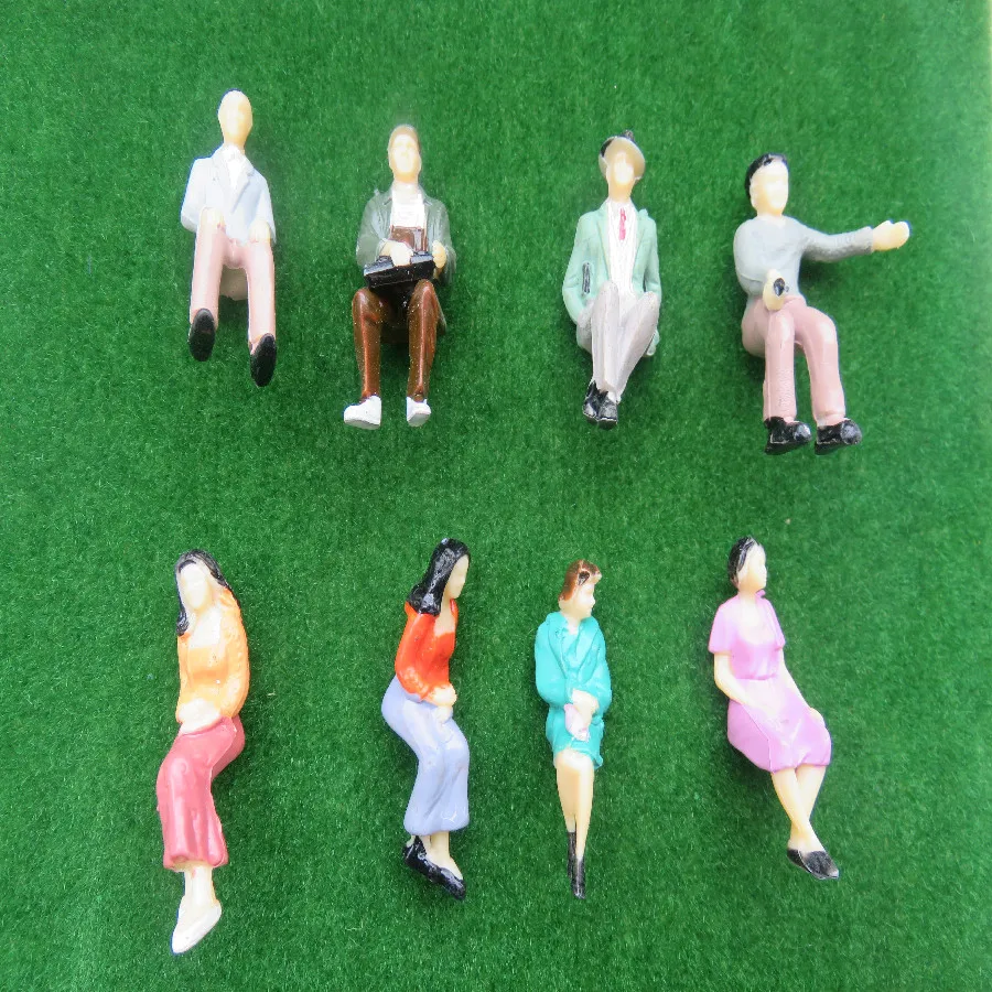 30pcs 1/30 All Seated Model Railway People Scale Sitting Figures ...