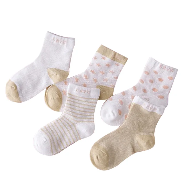 5 Pairs Summer Fashion Mesh Baby Boy and Girl's Socks