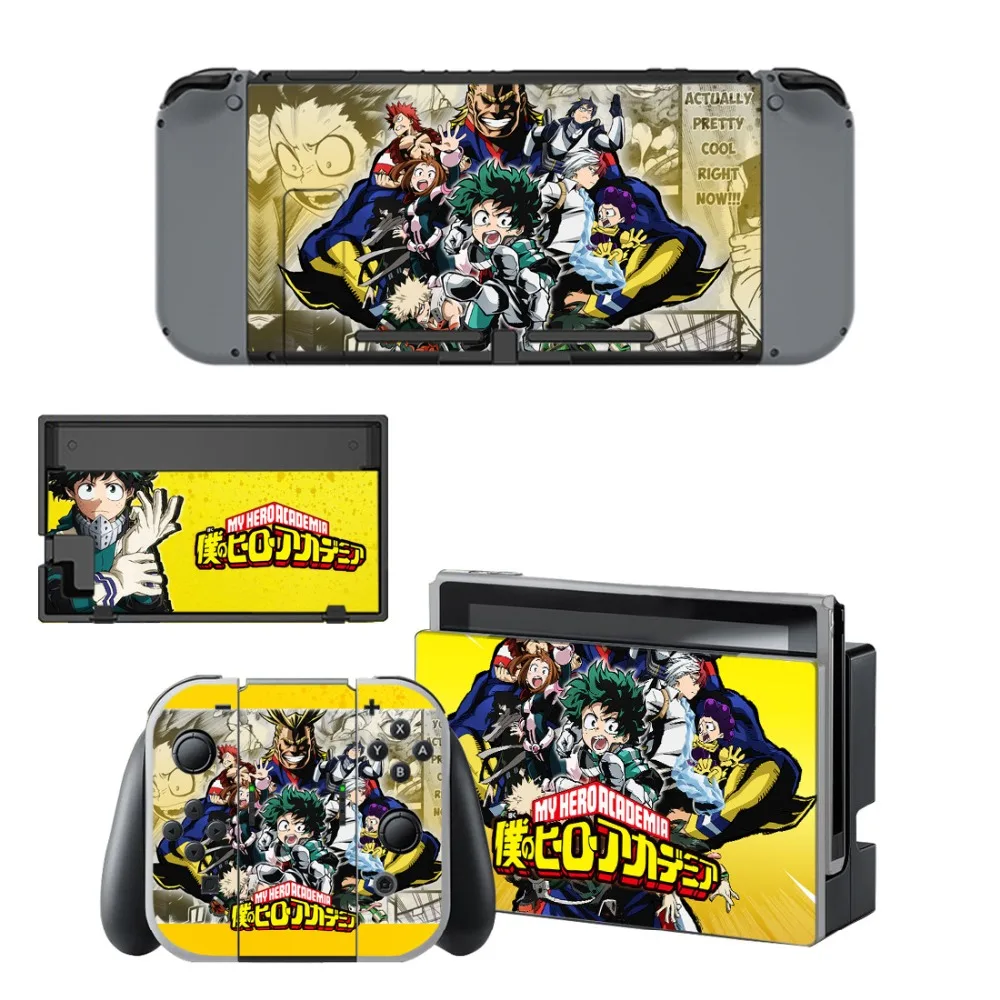 My Hero Academia Skin Sticker Nintendo Switch Console Controller Set ...