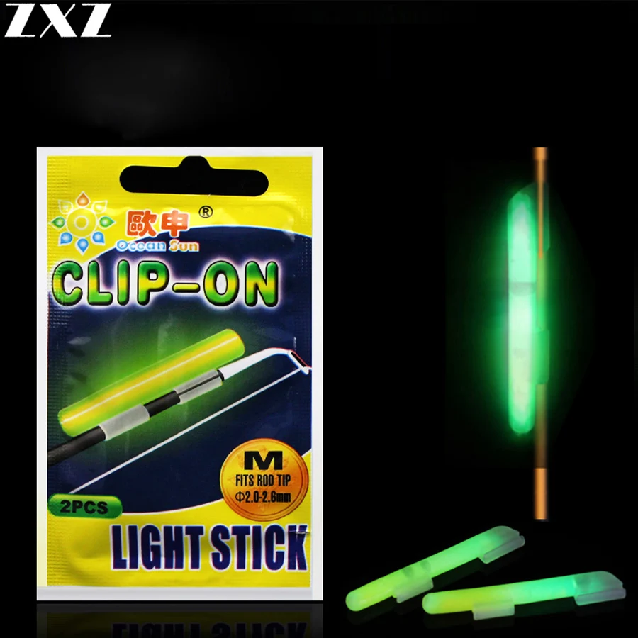 10pcs Clip-on Fishing Rod Glow Stick Fishing Lights Float Stopper ...